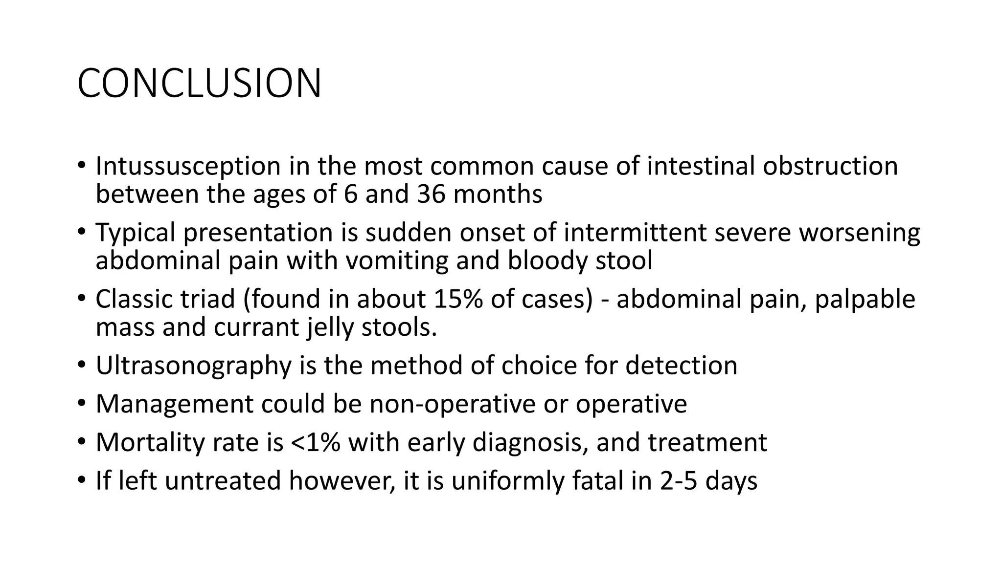 Intussusception - A Comprehensive Presentation | PPTX