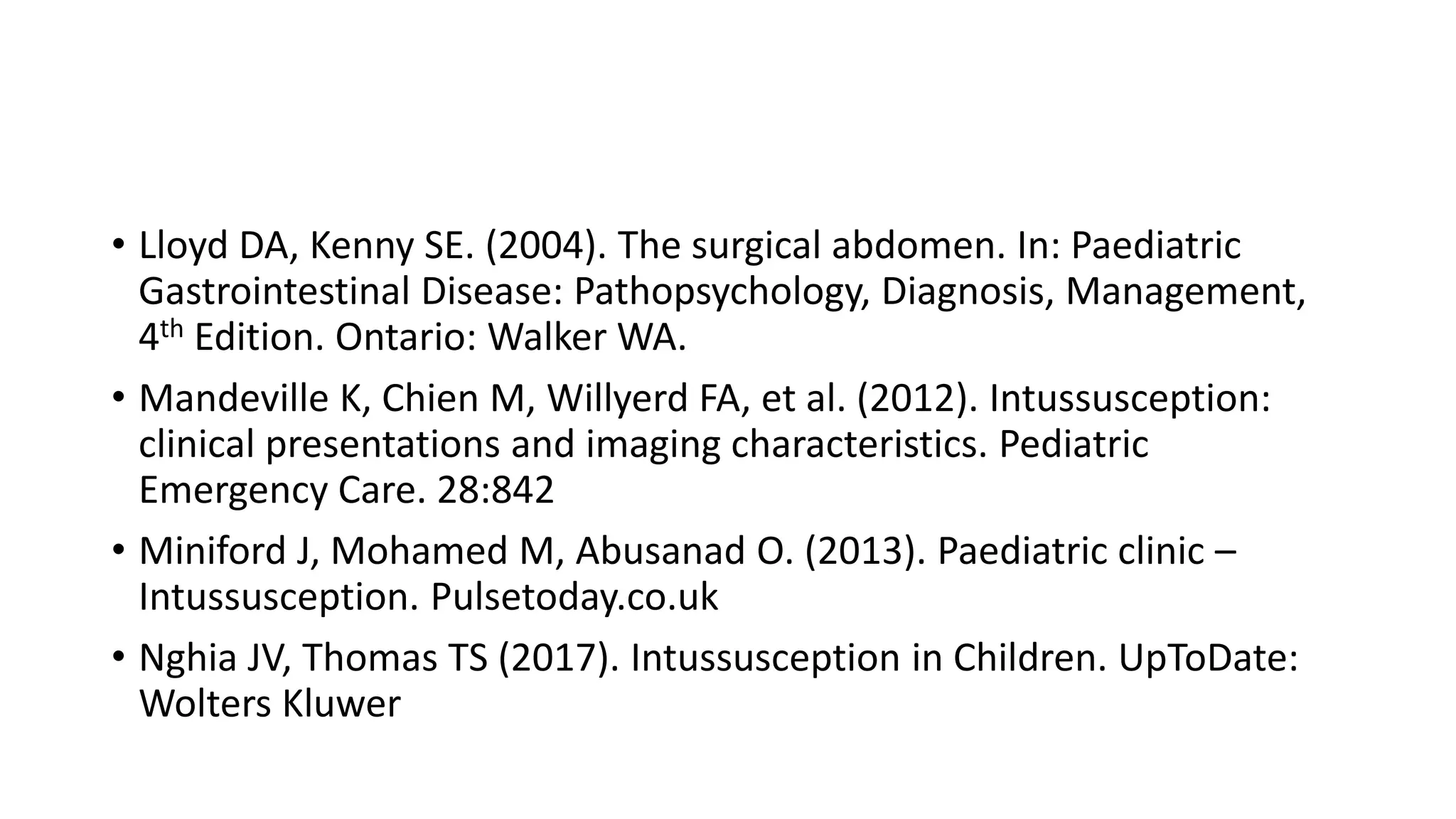 Intussusception - A Comprehensive Presentation | PPTX
