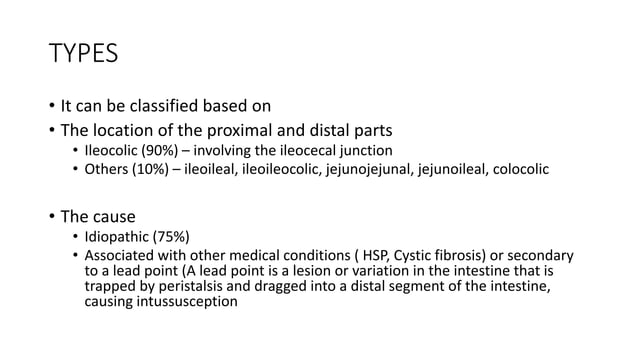 Intussusception - A Comprehensive Presentation | PPTX | Digestive ...