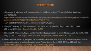 Basic on intussusception Pediatrics note | PPT