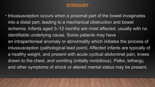 Basic on intussusception Pediatrics note | PPT