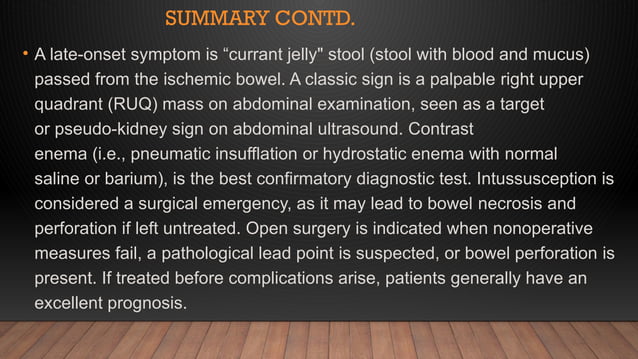 Basic on intussusception Pediatrics note | PPT
