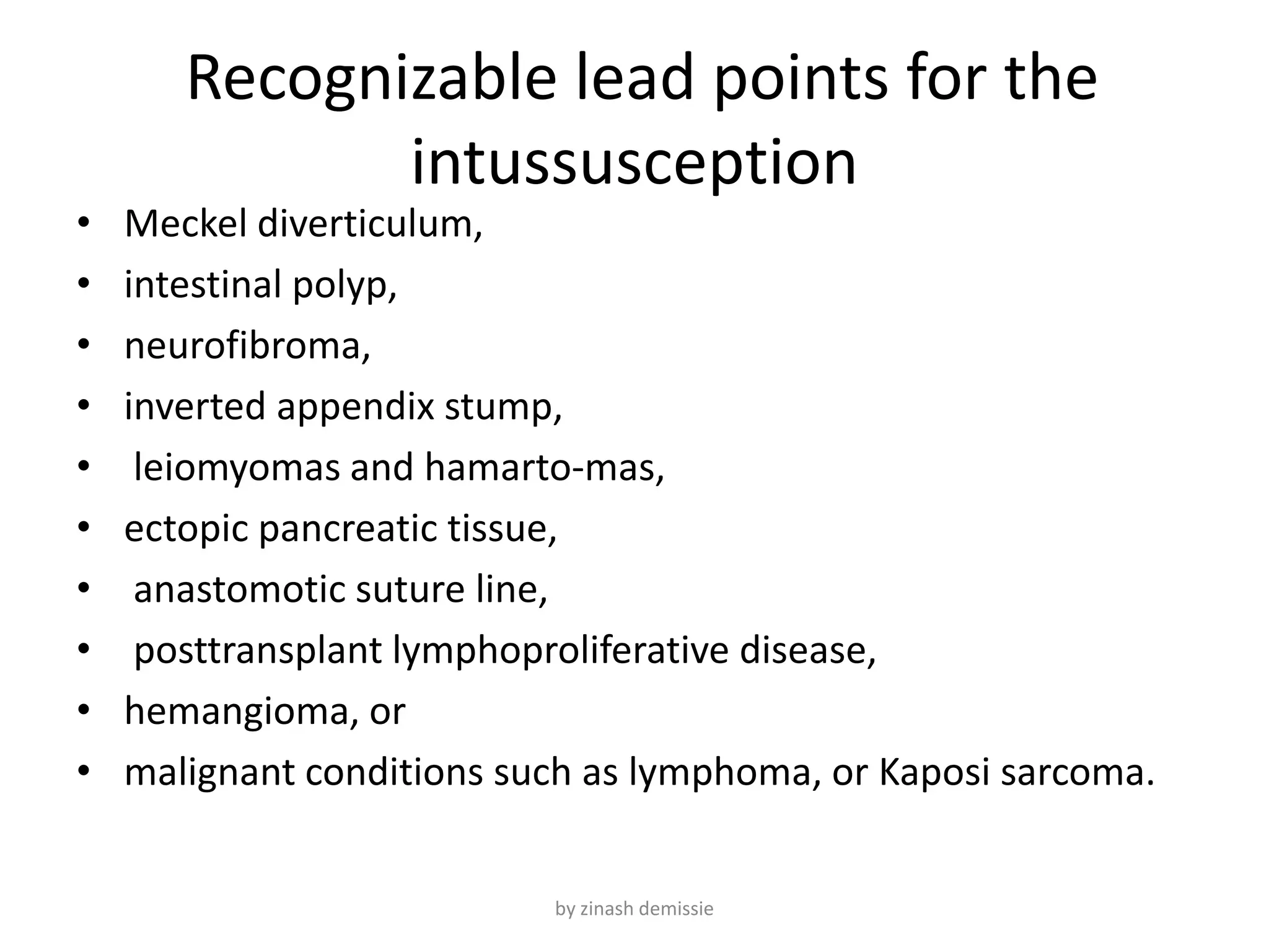 Intussusception by zinu | PPTX