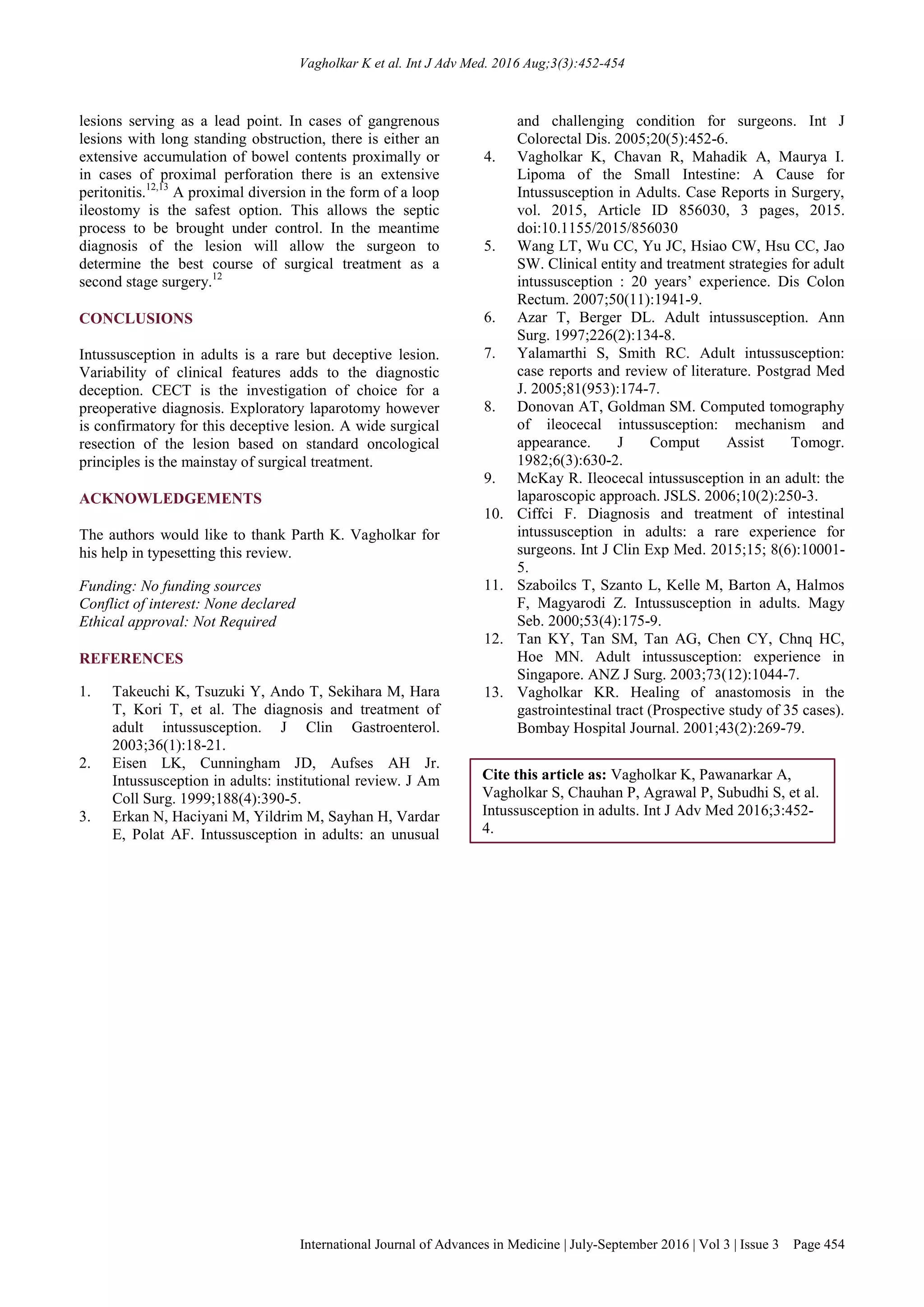 Intussusception in adults | PDF