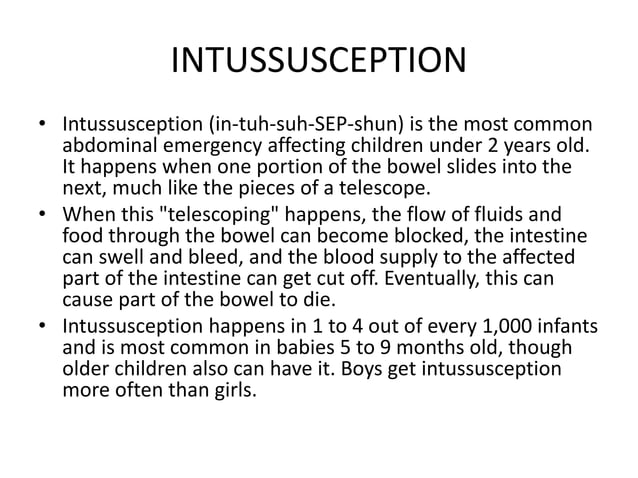 Intussusception | PPTX