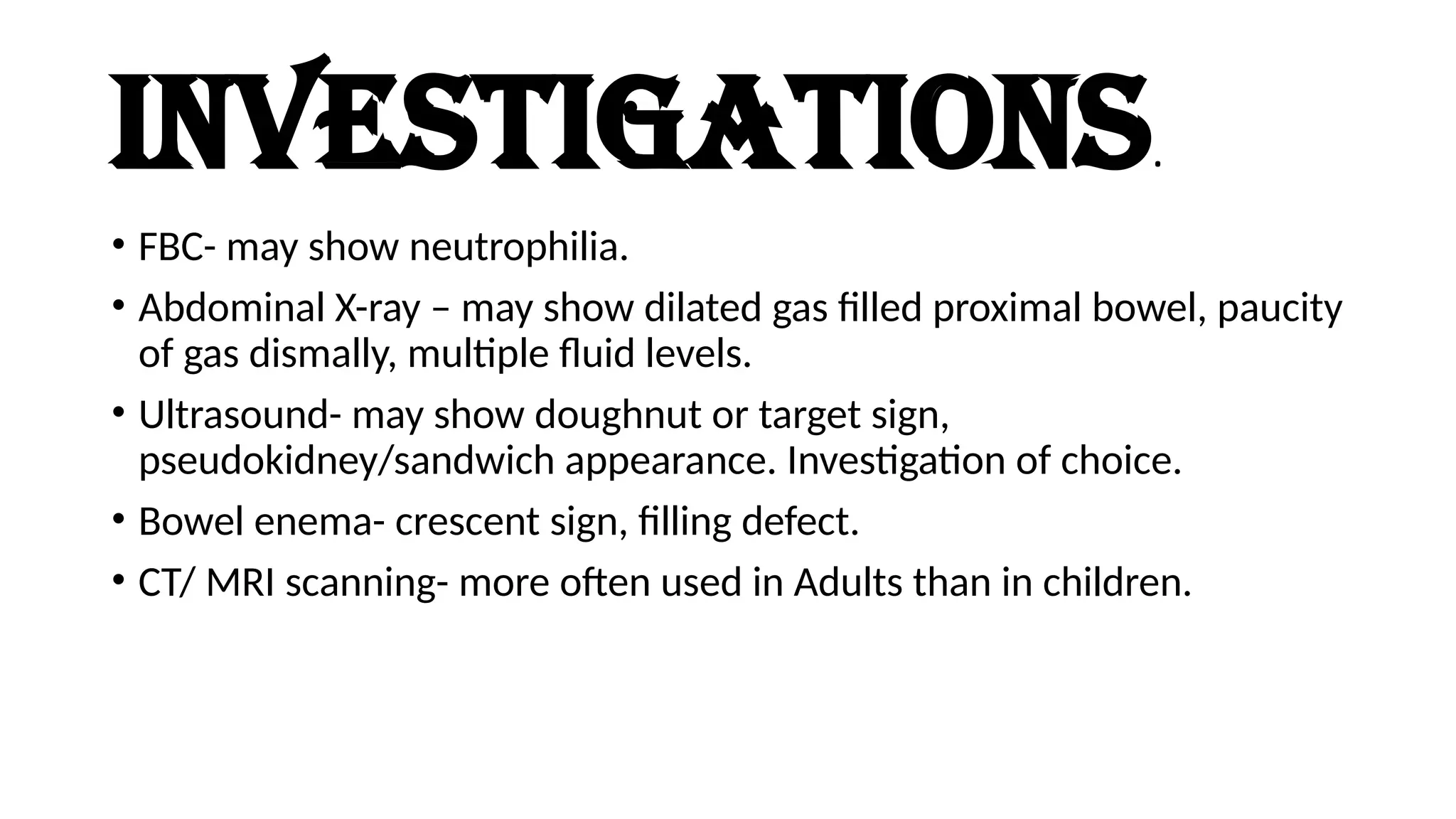 INTUSSUSCEPTION ,MANAGEMENT AND COMPLICATIONS | PPTX