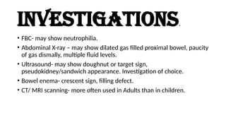 INTUSSUSCEPTION ,MANAGEMENT AND COMPLICATIONS | PPTX
