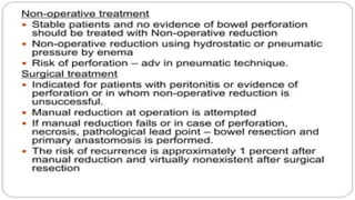 INTUSSUSCEPTION ,MANAGEMENT AND COMPLICATIONS | PPTX