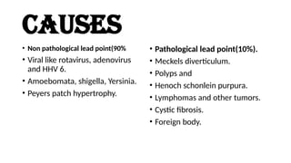 INTUSSUSCEPTION ,MANAGEMENT AND COMPLICATIONS | PPTX