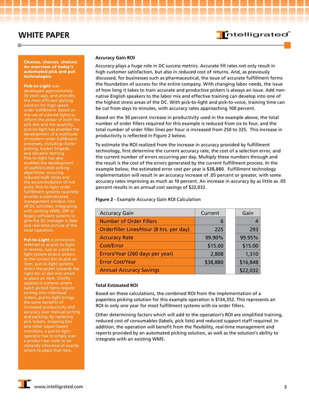 Intelligrated Pick to Light Case Study | PDF | Logistics | Business
