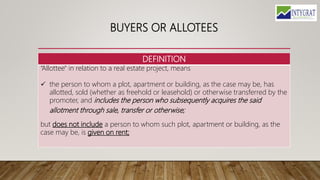 Real Estate (Regulation and Development) Act,2016 | PPTX