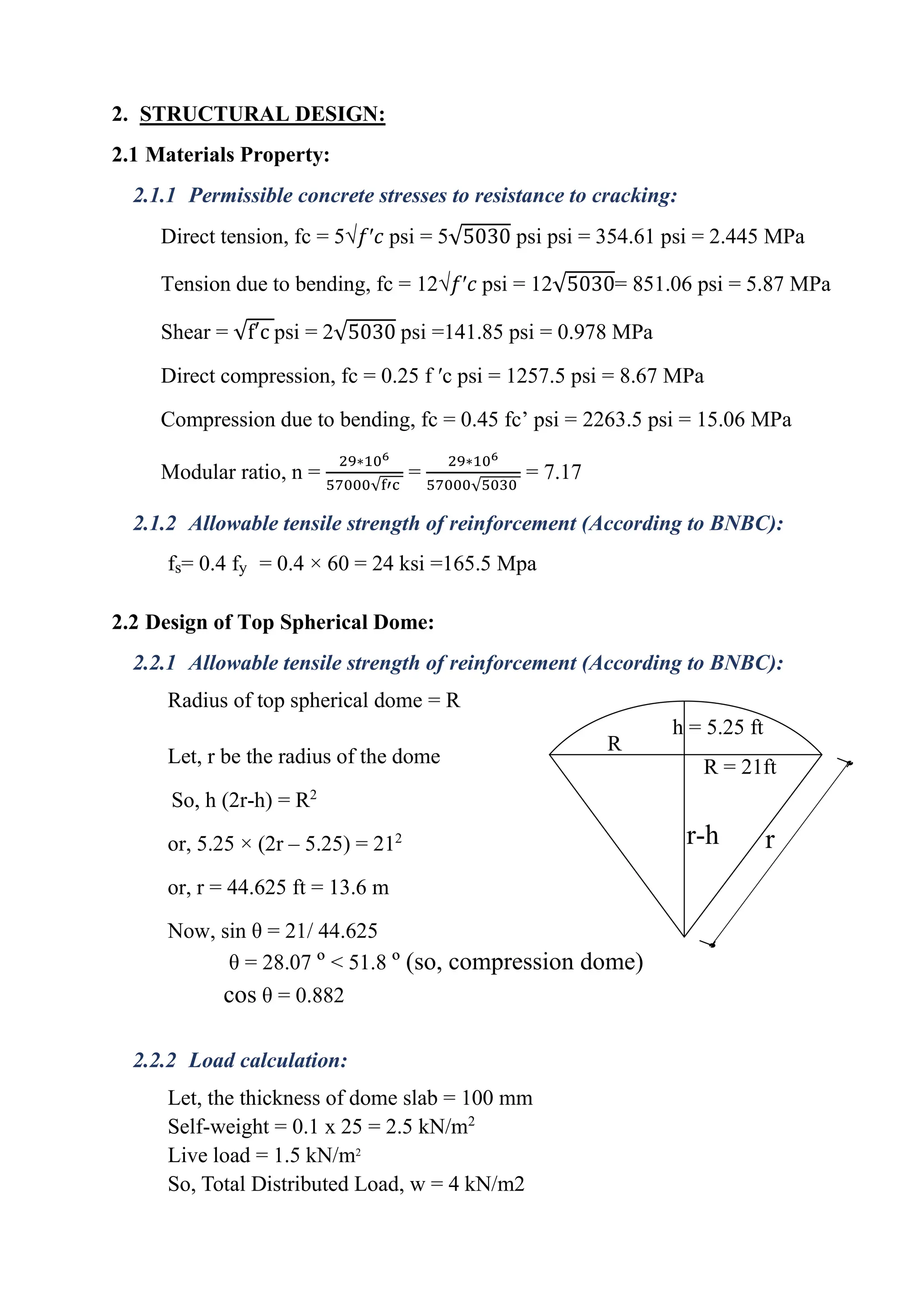 Intze Overhead Water Tank Design by Working Stress - IS Method.pdf