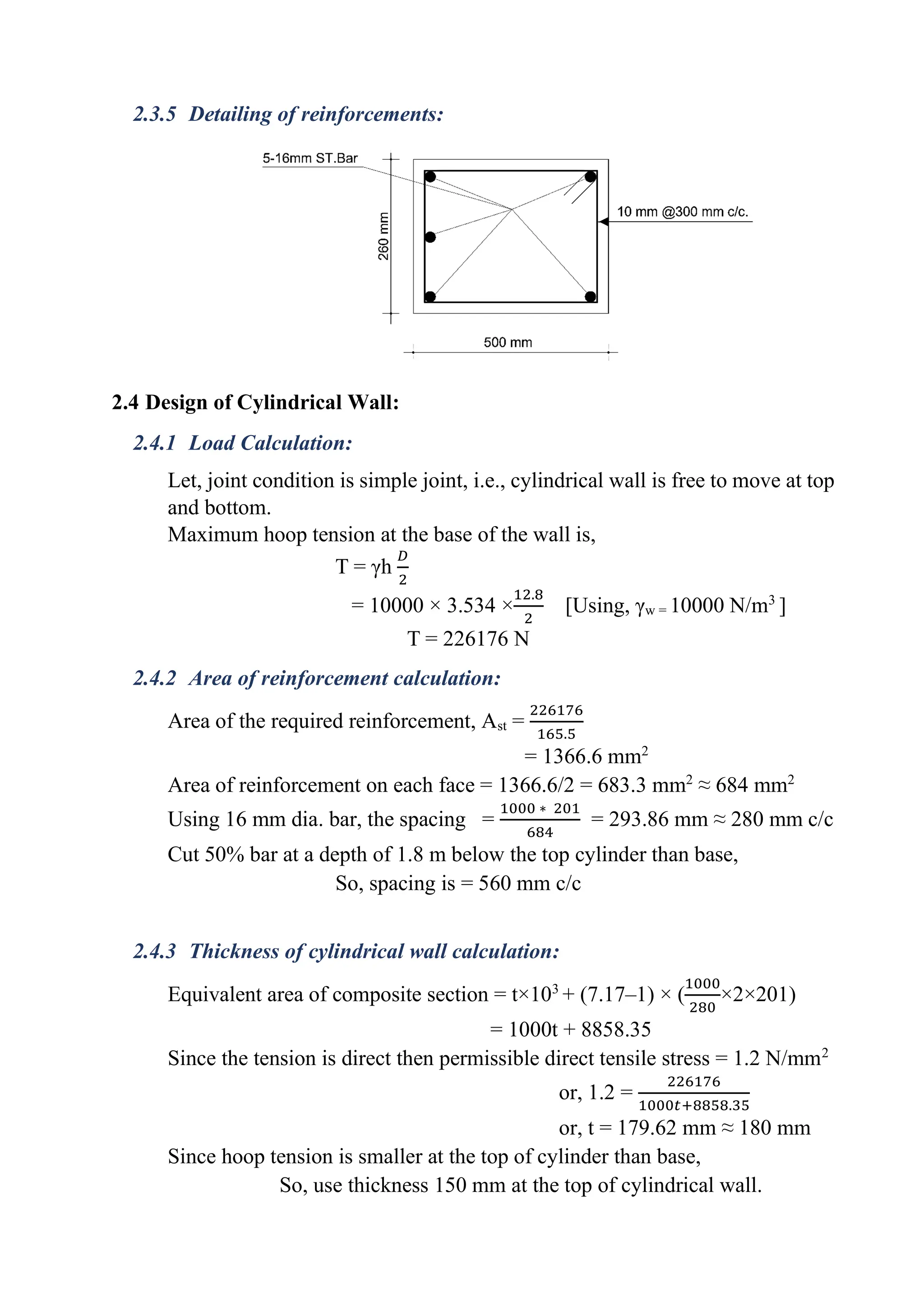 Intze Overhead Water Tank Design by Working Stress - IS Method.pdf