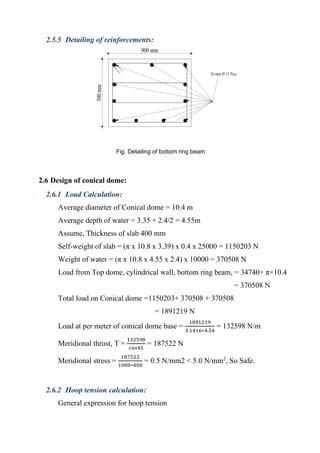 Intze Overhead Water Tank Design by Working Stress - IS Method.pdf