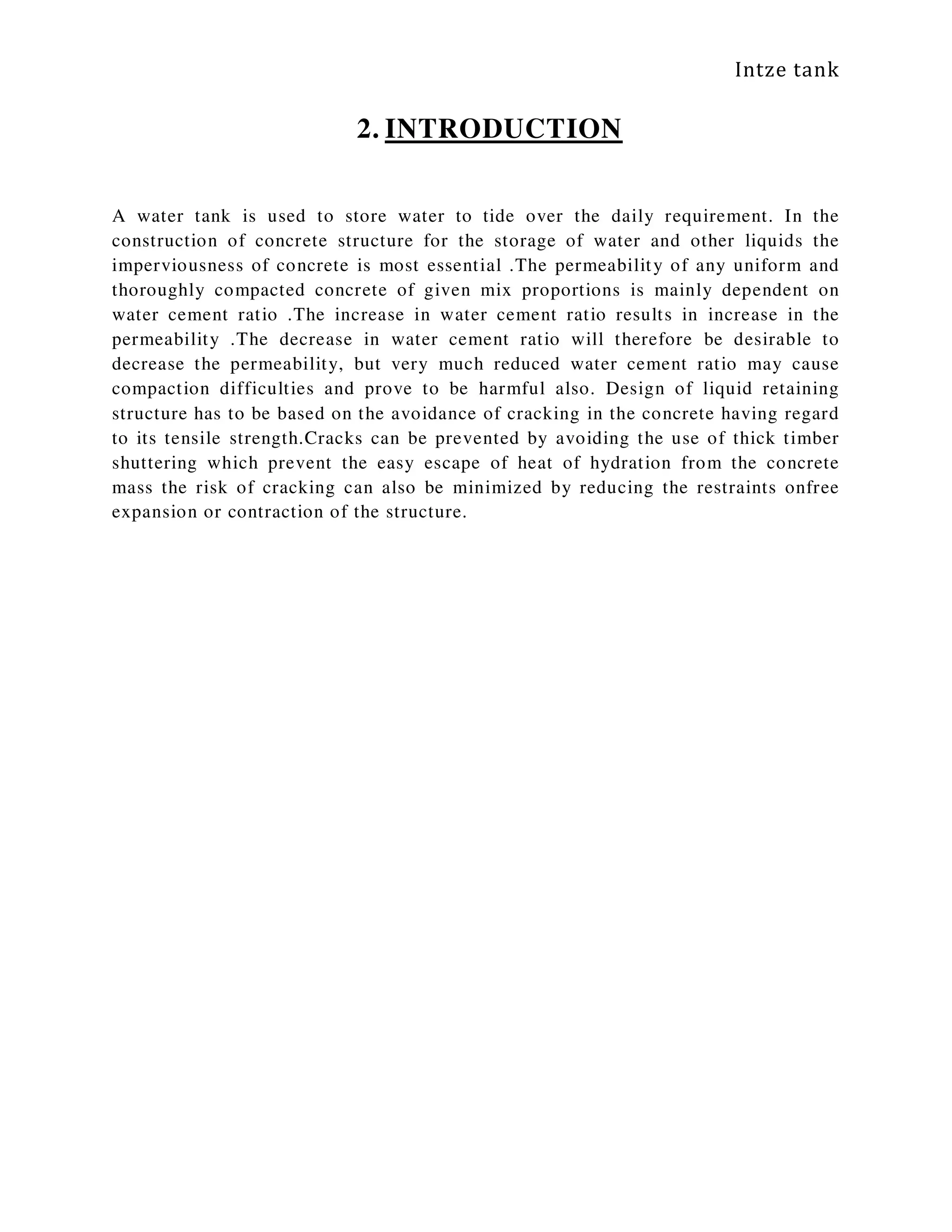 Intze tank design | PDF