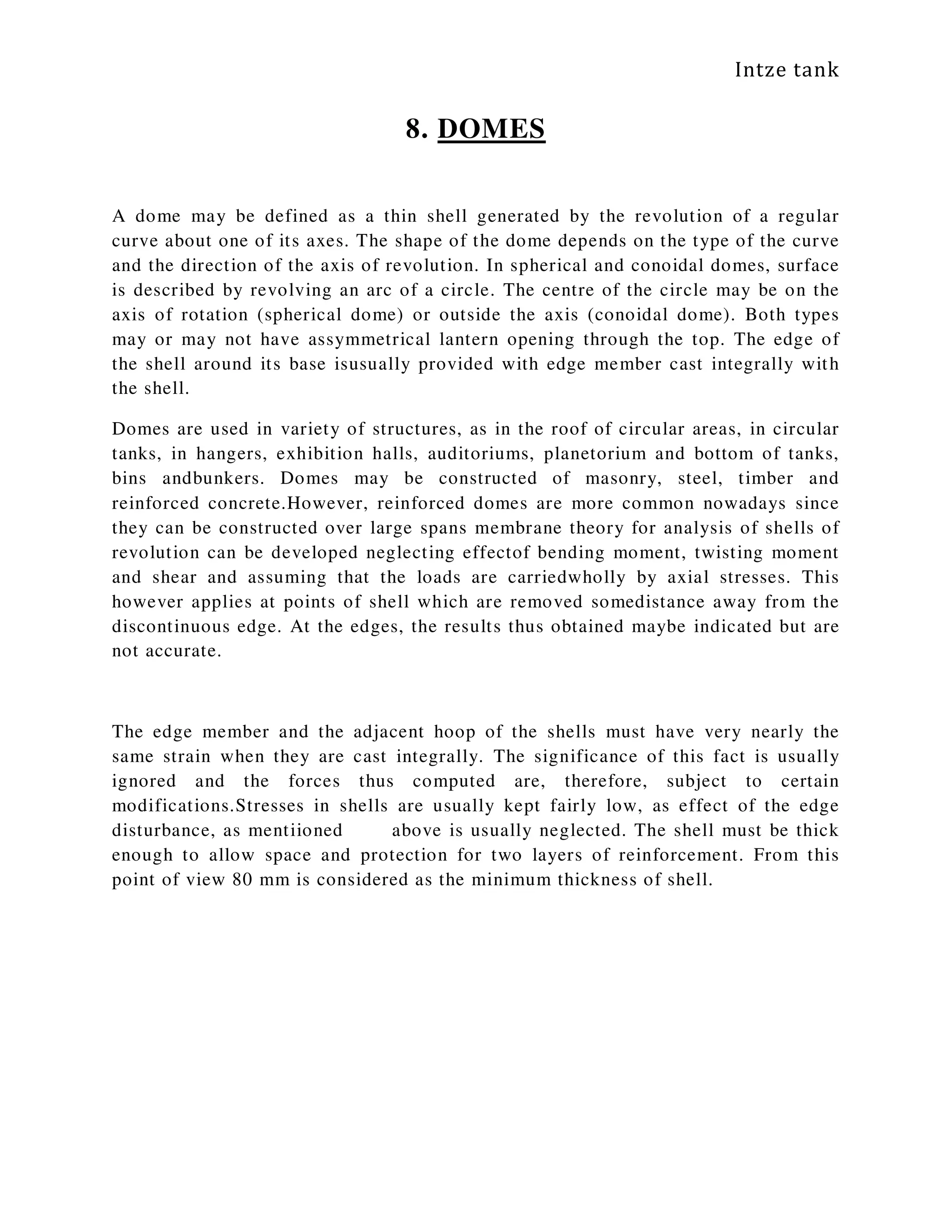 Intze tank design | PDF