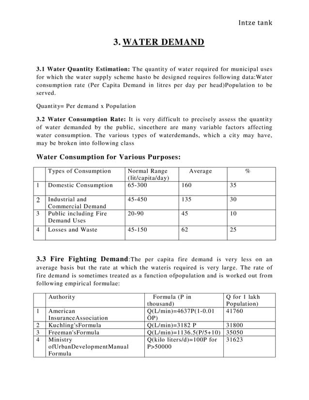 Intze tank design | PDF | Civil Engineering Industry | Industries
