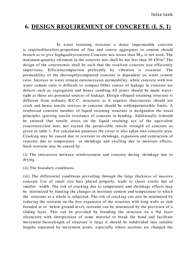 Intze tank design | PDF | Civil Engineering Industry | Industries