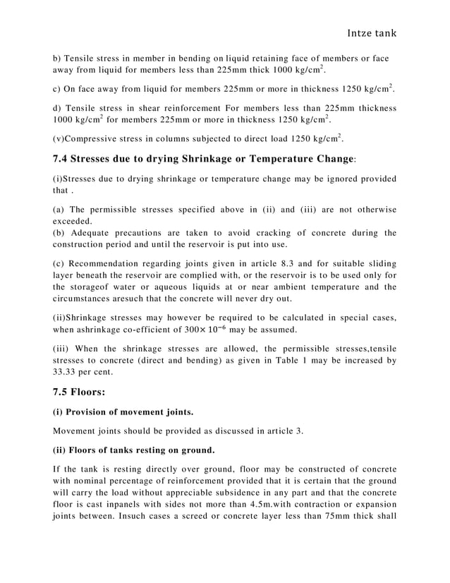 Intze tank design | PDF | Civil Engineering Industry | Industries