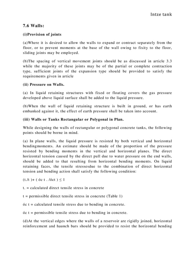 Intze tank design | PDF | Civil Engineering Industry | Industries