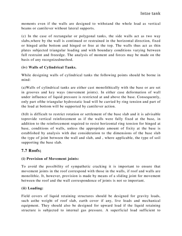 Intze tank design | PDF | Civil Engineering Industry | Industries
