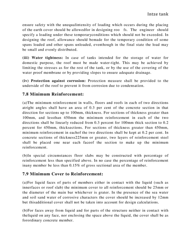Intze tank design | PDF | Civil Engineering Industry | Industries