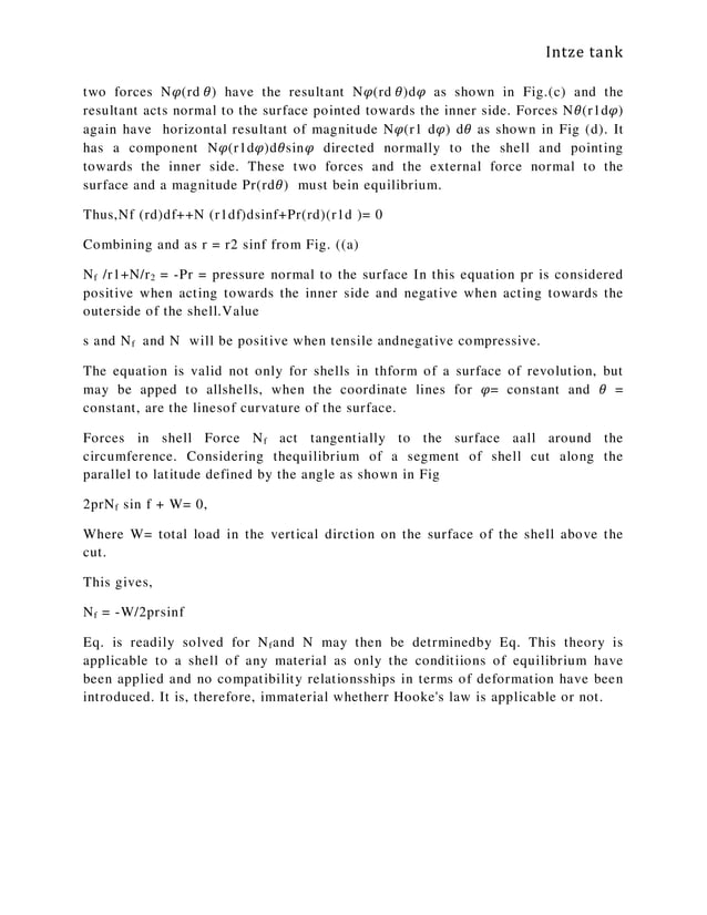 Intze tank design | PDF | Civil Engineering Industry | Industries