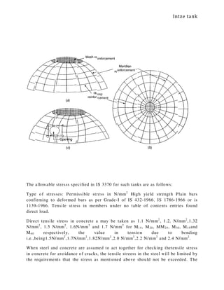 Intze tank design | PDF