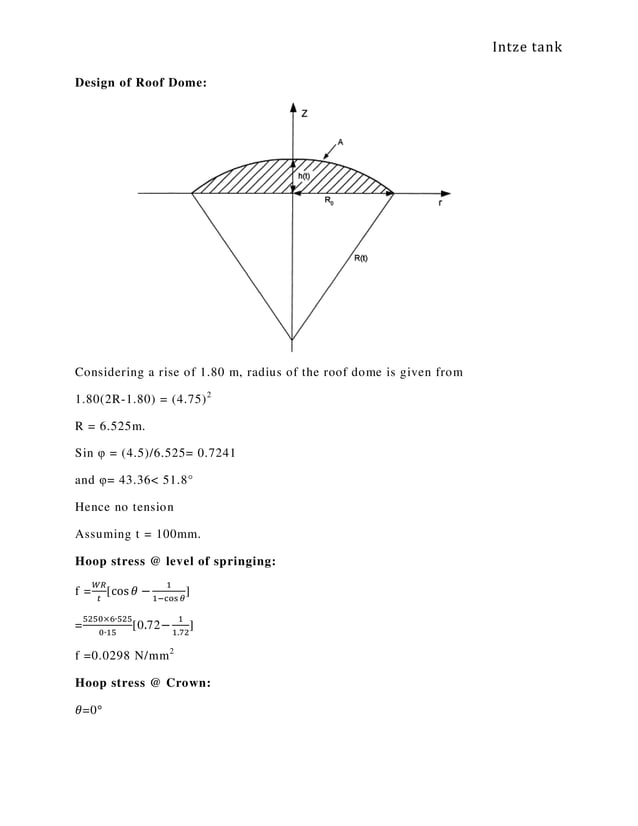 Intze tank design | PDF | Civil Engineering Industry | Industries