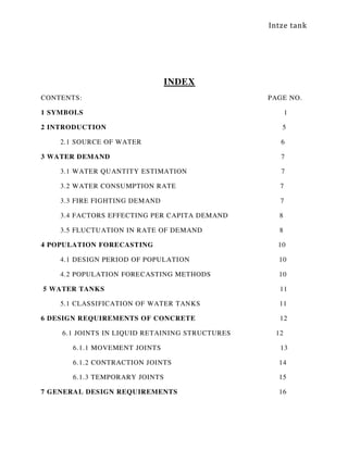 Intze tank design | PDF