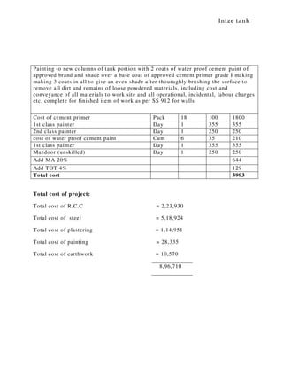 Intze tank design | PDF