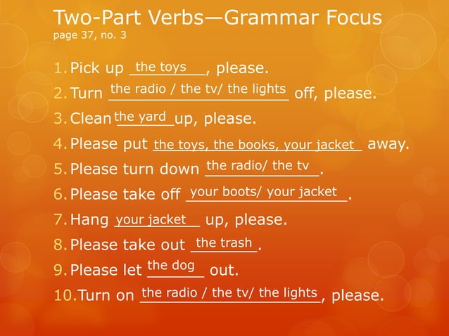 Interchange 2. Unit 6 (Two-Part Verbs) | PPTX