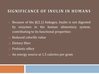 Inulin one step towards healthy lifestyle | PPT