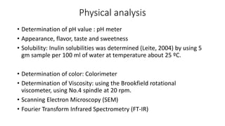 Inulin and its Extraction Methods | PPT