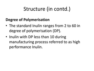 Inulin significance in food | PPTX