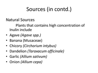 Inulin significance in food | PPTX
