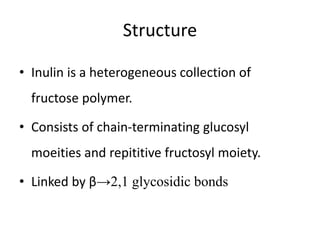 Inulin significance in food | PPT