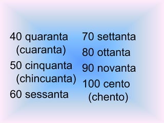 I numeri in italiano | PPTX