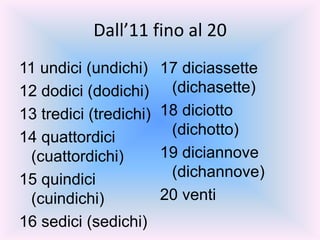I numeri in italiano | PPTX