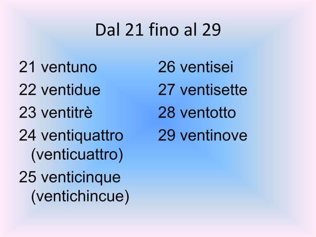 I numeri in italiano | PPTX