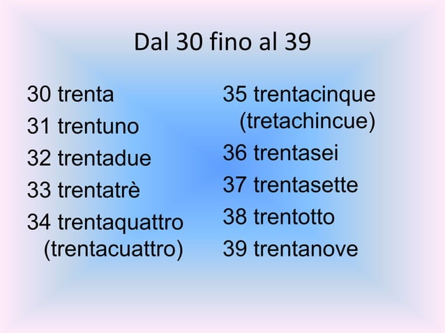 I numeri in italiano | PPTX