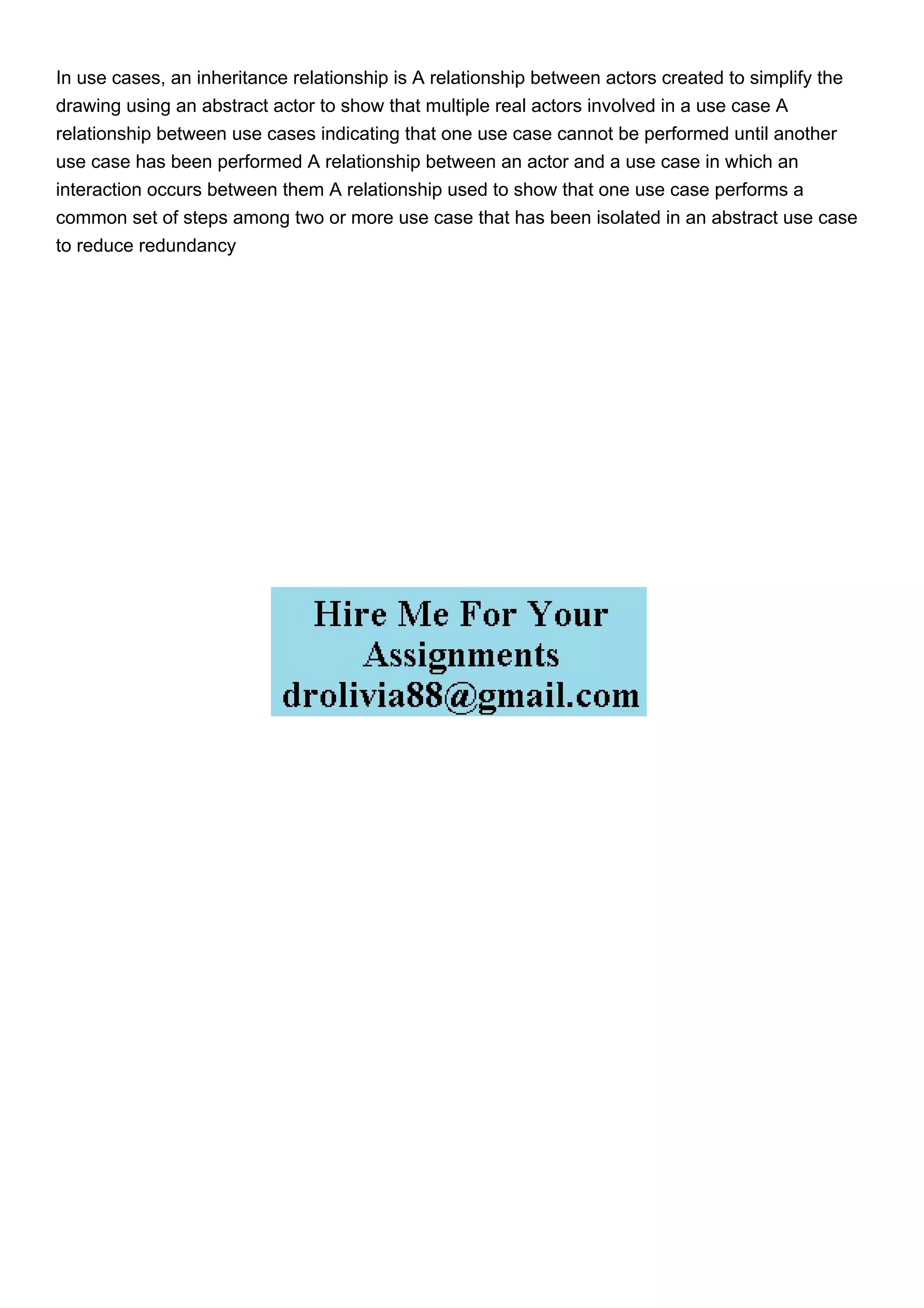 In use cases an inheritance relationship is A relationship .pdf