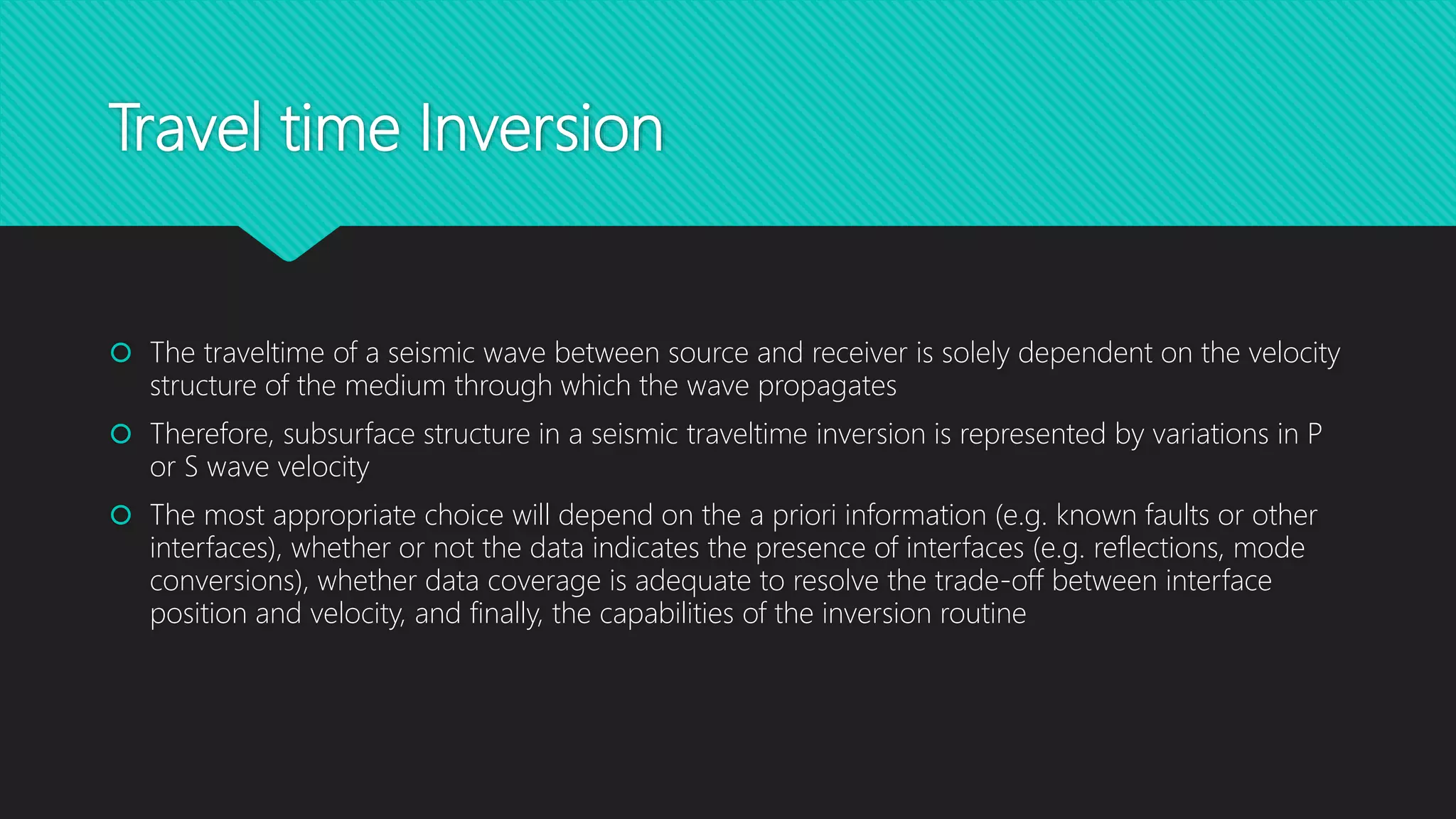 inverse theory and inversion of seismic | PPTX