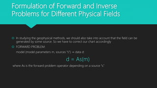 inverse theory and inversion of seismic | PPTX