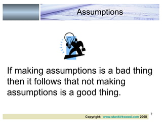 Invalid Business Assumptions | PPT
