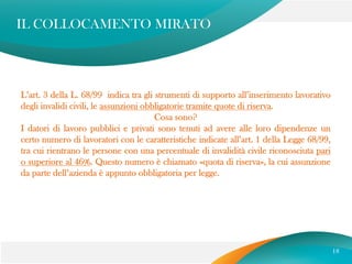 invalidità civile e collocamento mirato | PDF