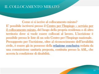 invalidità civile e collocamento mirato | PDF