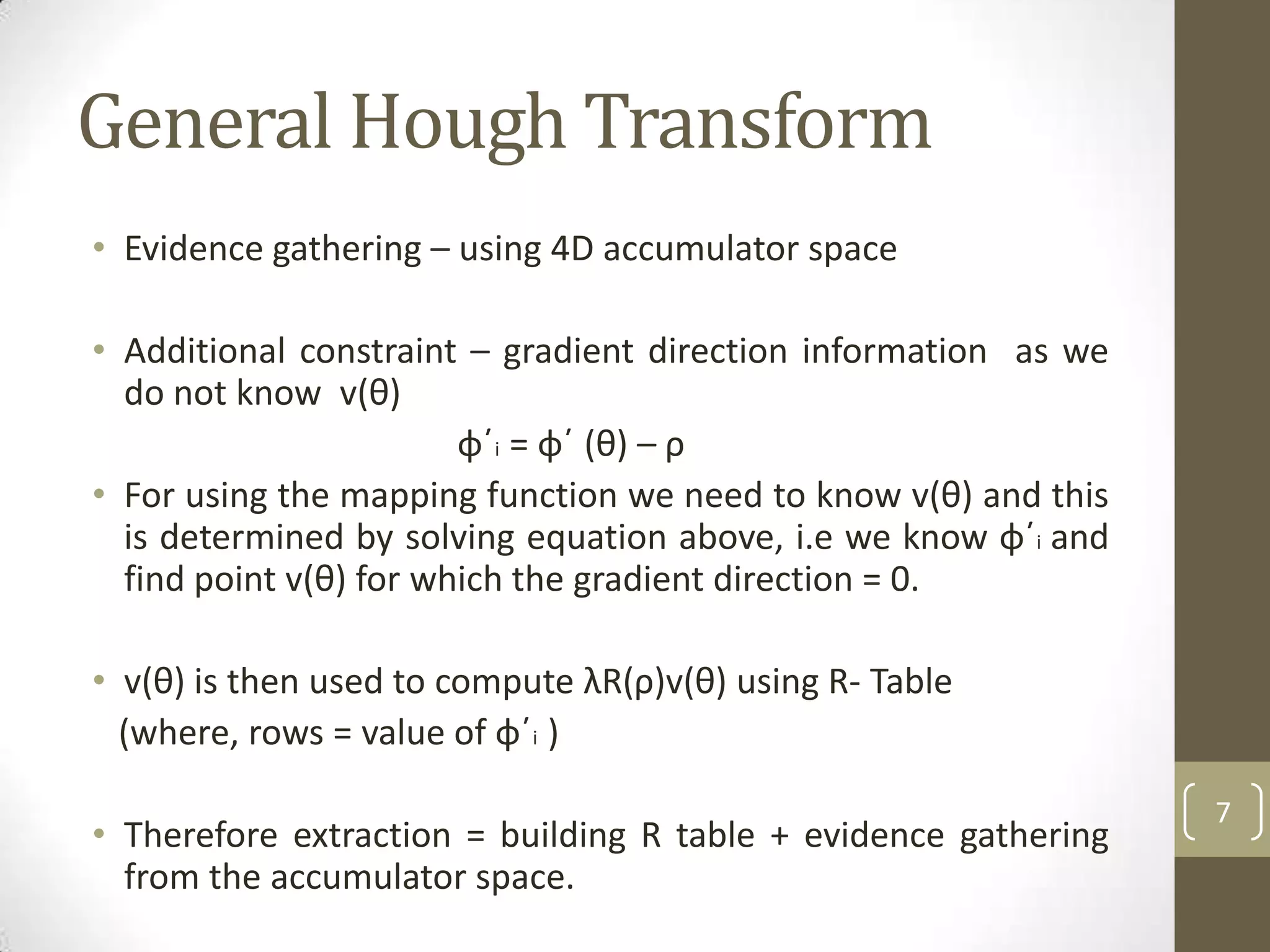 Invariant Generalised Hough Transform | PPTX | Web Development | Internet