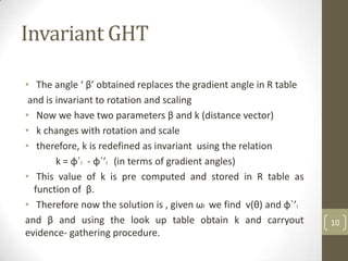 Invariant Generalised Hough Transform | PPTX