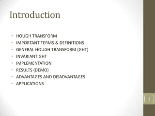 Invariant Generalised Hough Transform | PPTX | Web Development | Internet